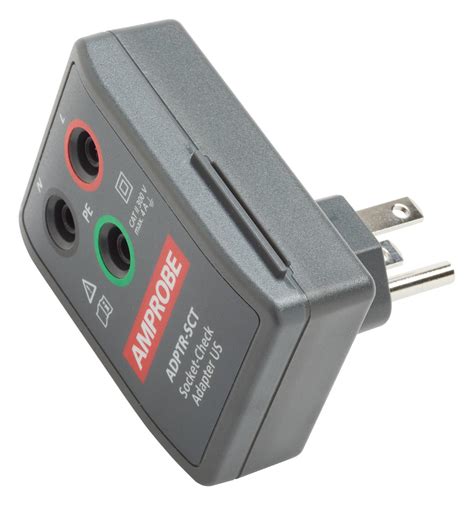 Adptr Sct Amprobe Fluke Socket Check Adapter 4 A 0 120 Vac
