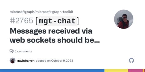 `mgt Chat` Messages Received Via Web Sockets Should Be Added To Local