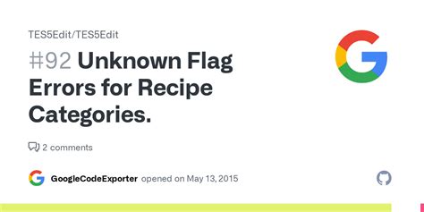 Unknown Flag Errors For Recipe Categories · Issue 92 · Tes5edittes5edit · Github