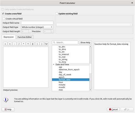 ALL Function Help Strings Missing From Field Calculator Issue 33016