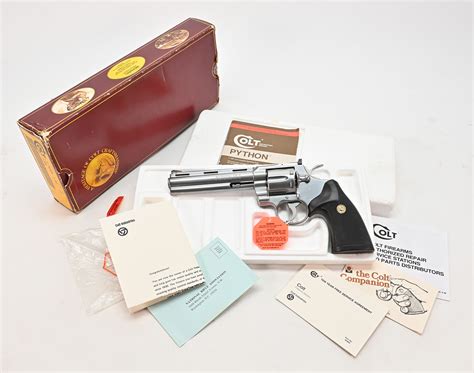 colt python 357 mag 6 inch satin stainless like new condition in box