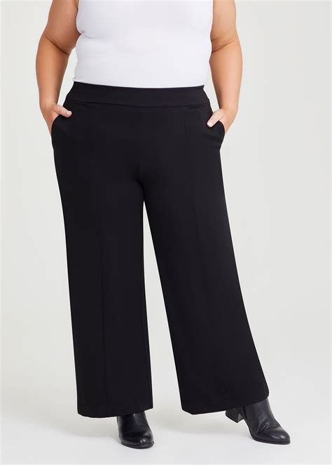 Shop Plus Size Bamboo Ponte Amira Pant Black Taking Shape Au