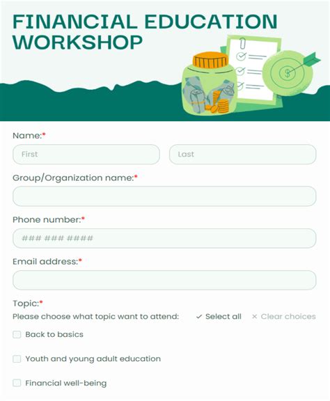 Free Workshop Form Templates 123formbuilde