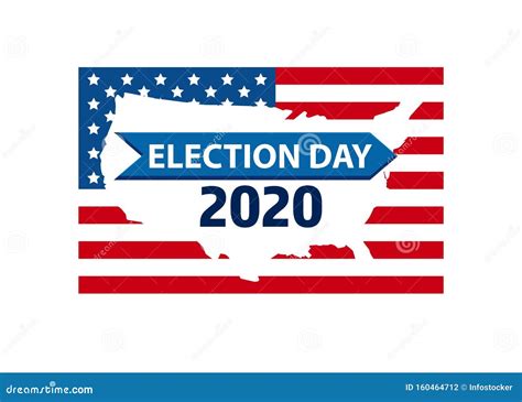2020 Vote In Usa American President Banner Card Stock Vector