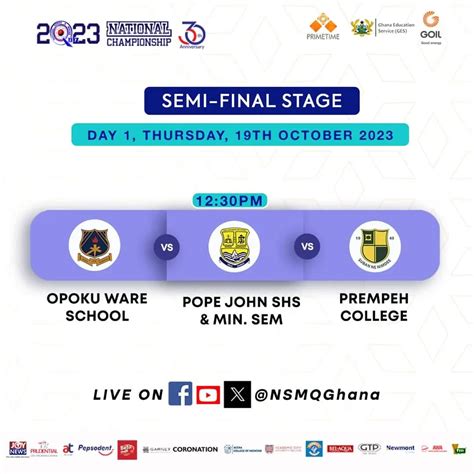 Nsmq 2023 Semi Finals Fixtures Geshub
