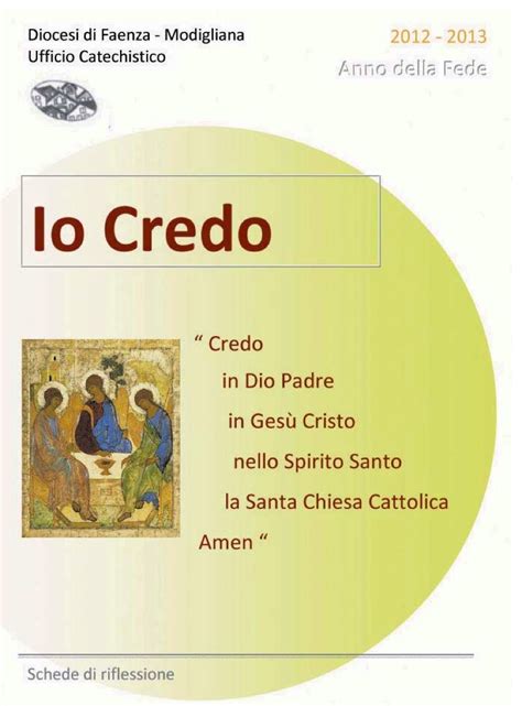 Catechesi Faenza Schede Sul Credo