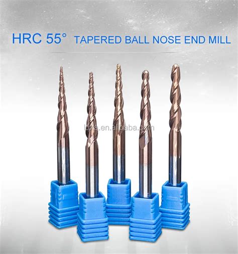 Hrc R R R R Tapered Ball Nose End Mill Cutter Carbide Coated Cone Bits Buy