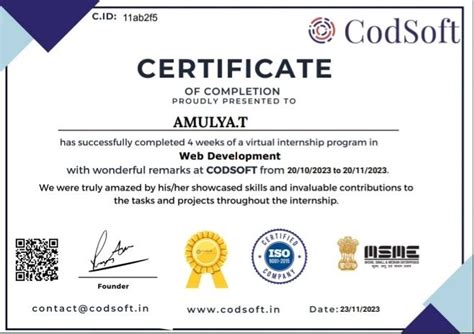 Amulya T On Linkedin Codsoftinternship Codsoft Webdevelopment