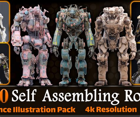 Artstation 200 Fantasy Self Assembling Robots Reference Pack 4k V 46 Artworks