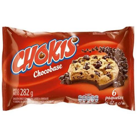 Chokis Cholocate Chip 3 Pack 18 Full Packs Total Cookies With A Chocolate Base Pck Of 6