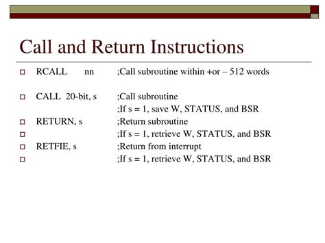 Ppt Pic18f Programming Model And Its Instruction Set Powerpoint Presentation Id1010309