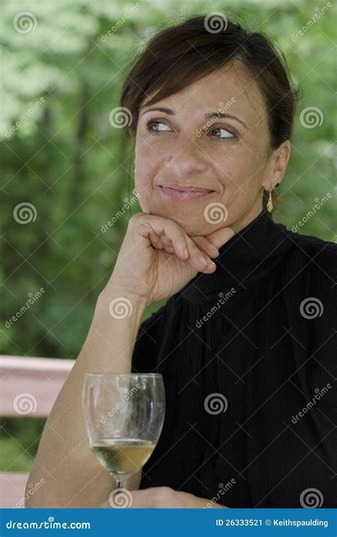 Wine Dreaming Stock Image Image Of Pretty Lady Alcohol 26333521