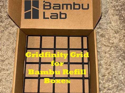 Gridfinity Grid For Bambu Labs Filament Refill Box By Smcallah
