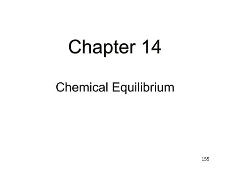 Chem 14 This Is Basic Notes Chemical Equilibrium § Objectives