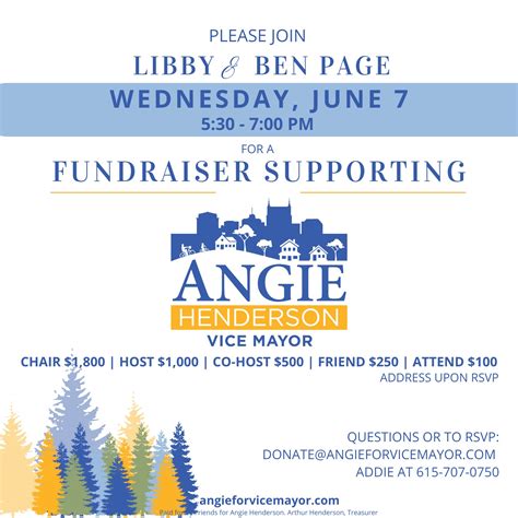Campaign Fundraiser Angie Henderson For Vice Mayor