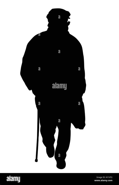 Old Man With Cane Cut Out Stock Images And Pictures Alamy