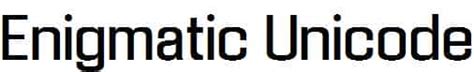 Enigmatic Unicode Regular字体下载