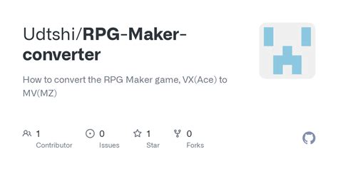 GitHub Udtshi RPG Maker Converter How To Convert The RPG Maker Game VX Ace To MV MZ