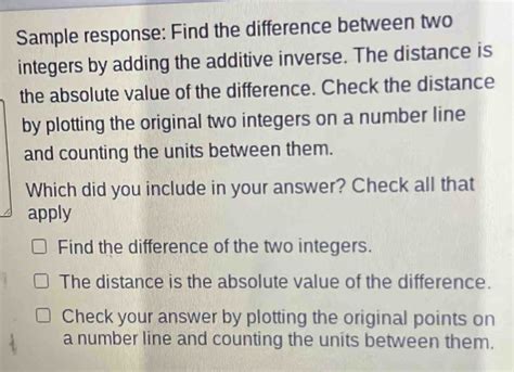 solved sample response find the difference between two integers by