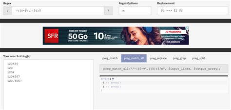 Regex Regex Sur Les X Premiers Chiffres Langage Php