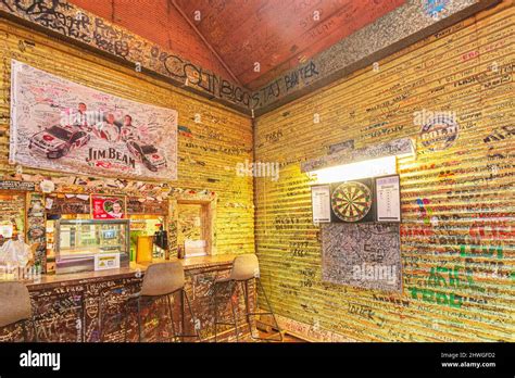 Darts Board And Graffiti On The Walls Of A Typical Outback Pub The