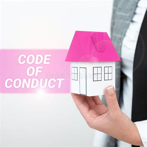 Sign Displaying Code Of Conduct Business Idea Ethics Rules Moral Codes