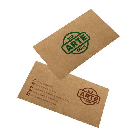 Cartões de Visita em Papel Kraft Arte Grátis Elo