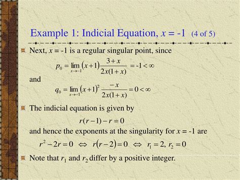 Ppt Ch 57 Series Solutions Near A Regular Singular Point Part Ii Powerpoint Presentation