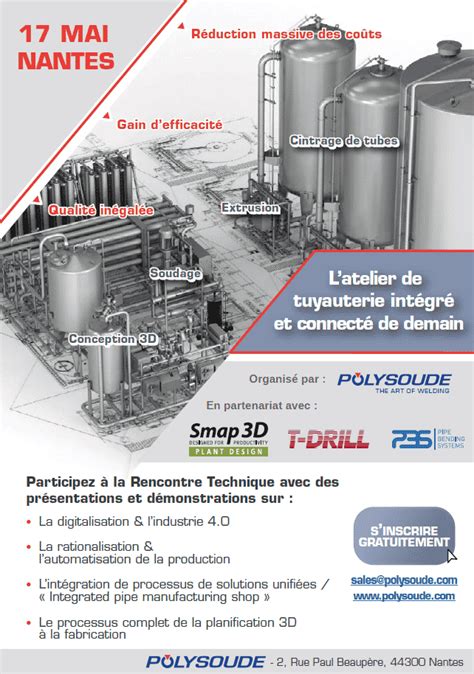 Atelier Tuyauterie Polysoude Smap3d Tdrill Pbs Tig Welding Orbital