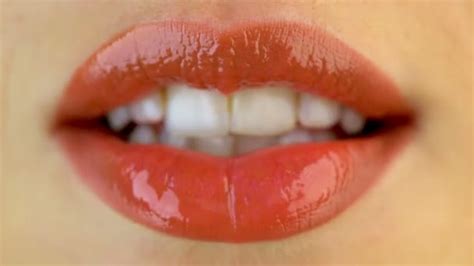 Lips Closeup Sexy Sensual Pink Lip Mouth Open White Teeth Beautiful
