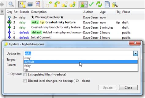 Daves Visual Guide To Tortoisehg And Mercurials Named Branches