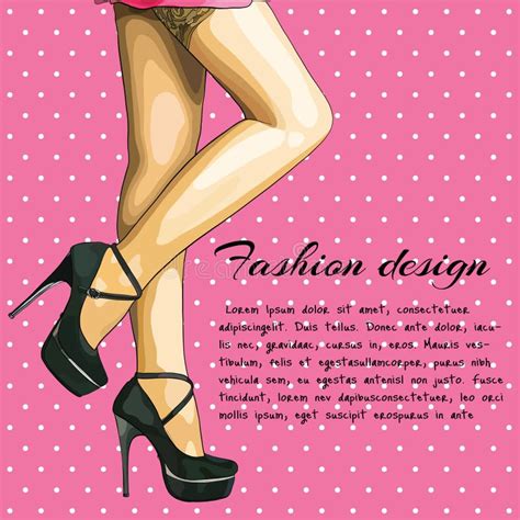Ejemplo Del Vector De Piernas Femeninas Ilustración Del Vector