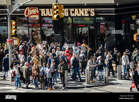 Times Square Is A Hustle Bustle Place Filled With Tourists From Around