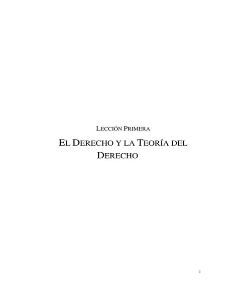 Tema 1 Derecho Teoria Del Derecho