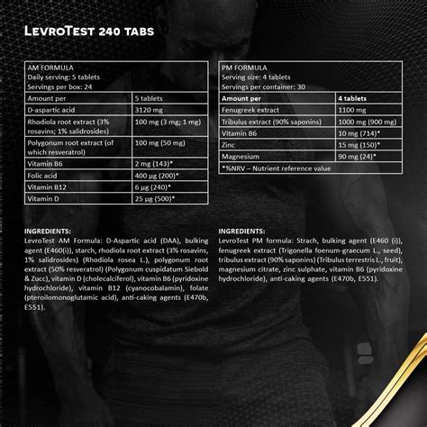 KEVIN LEVRONE LevroTest AM PM formula 240 tableta – Health and Fit