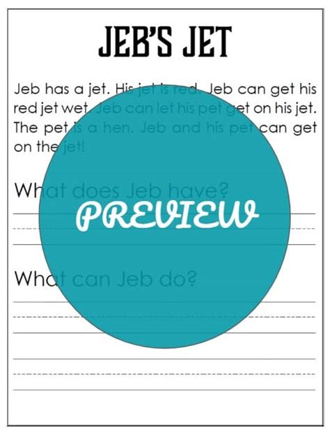 Ready To Print Short E Decodable Passage Early Readers Phonics Practice