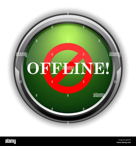 Offline Icon Offline Website Button On White Background Stock Photo
