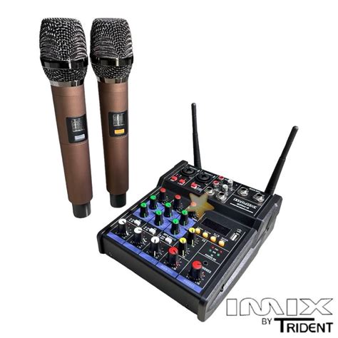 Imix By Trident Srk 4 Mini Mixer With Built In 2 Wireless Mic