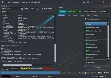Asus X00bd Safe Format User Data Successfully Done By Hydra Tool Gsm Forum