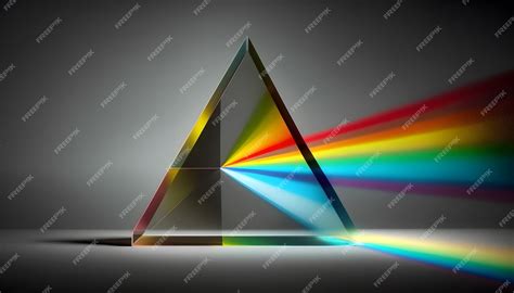 Premium Photo A Prism With A Rainbow Light Coming Out Of It