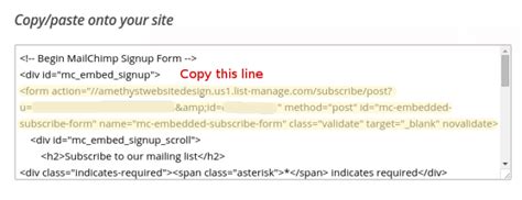 fix mailchimp form connection untrusted browser error