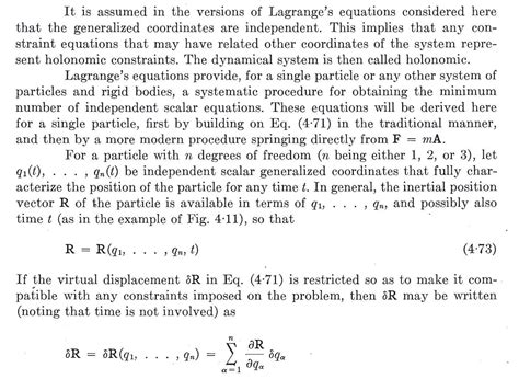 Solution Derivation Of Lagranges Equation From Likins Studypool