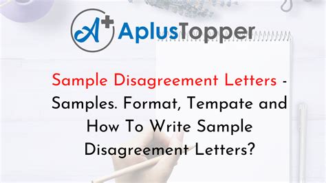 Sample Disagreement Letters Samples Format Tempate And How To Write