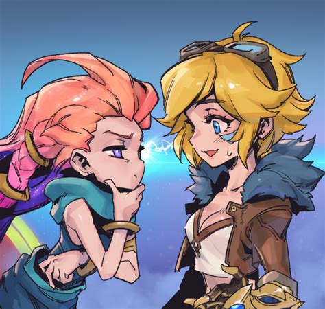 Ezreal And Zoe League Of Legends Drawn By Phantom Ix Row Danbooru
