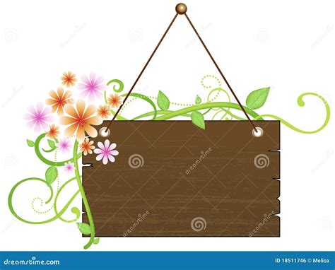 Rustic Wooden Sign Stock Vector Illustration Of Background 18511746