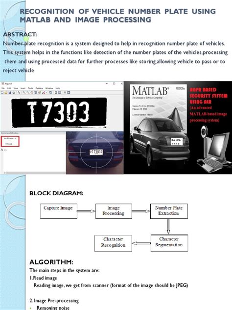 Recognition Of Vehicle Number Plate Using Matlab And Image Processing Pdf