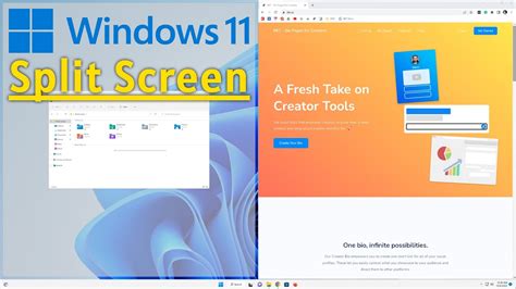 how to use split screen on windows 11 youtube