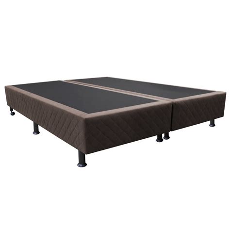 Base Box Para Cama Casal Queen 158x198cm Bipartido Liz S05 Suede