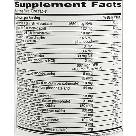 Thera M High Potency Multivitamin And Multimineral Supplement 130ct