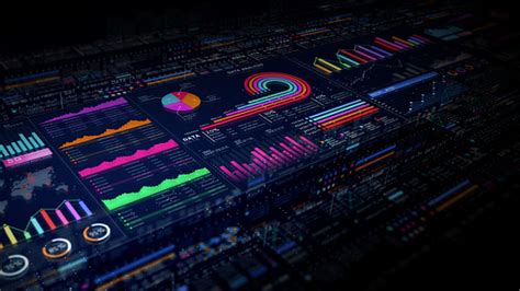 하이테크 데이터 인터페이스는 그래프 차트 및 미래 지향적인 시각 자료를 제공합니다 기술 비즈니스 재무 분석 관련 프로젝트 및 프레젠테이션에 적합합니다 배경 3d 렌더링